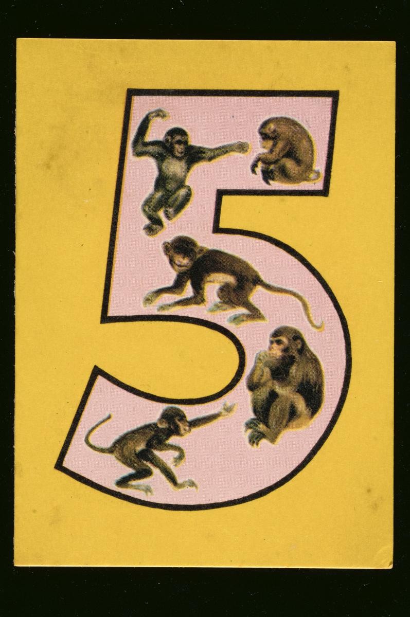 Number and picture card game for children