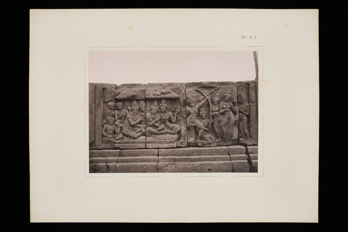 Sculptured relief depicting the 'Ramayana' from Dr Isaac Groneman's ...